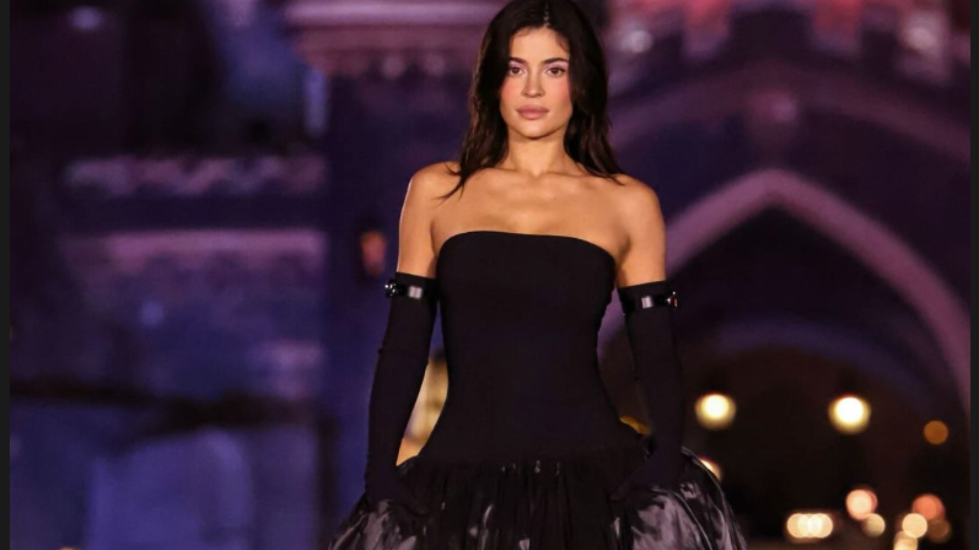 Kylie Jenner debuts at Paris Fashion Week in black gown, channeling a ...